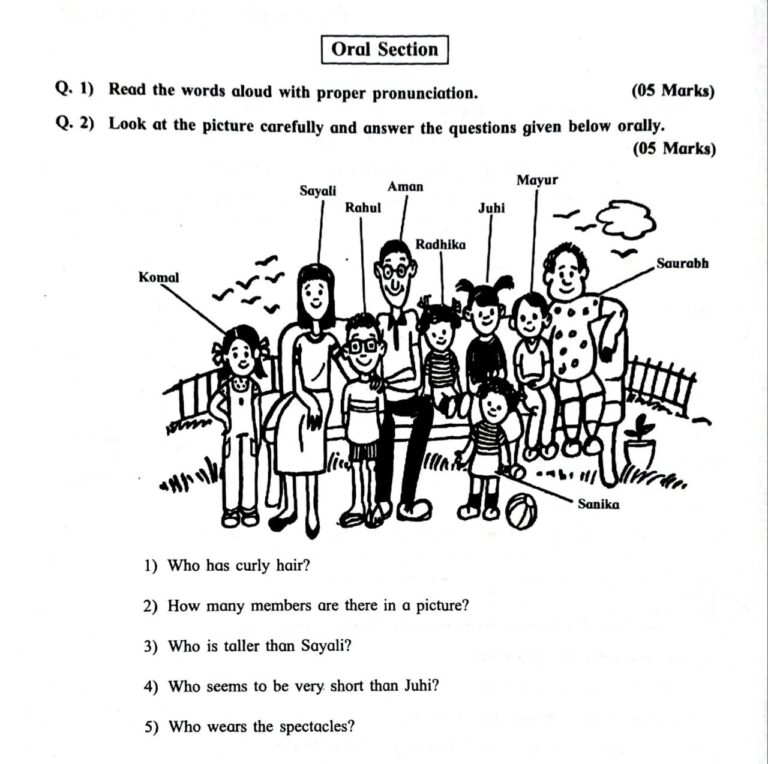 English 6th Std PAT Question Paper with Answers - learnwithsunil